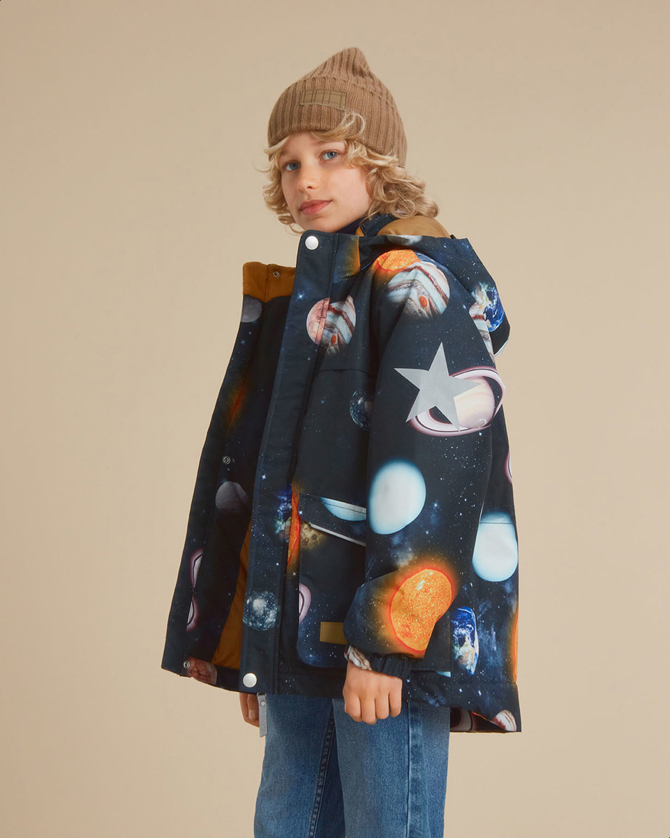 Heiko - Solar System - Recycled dark blue unisex jacket waterproof ...