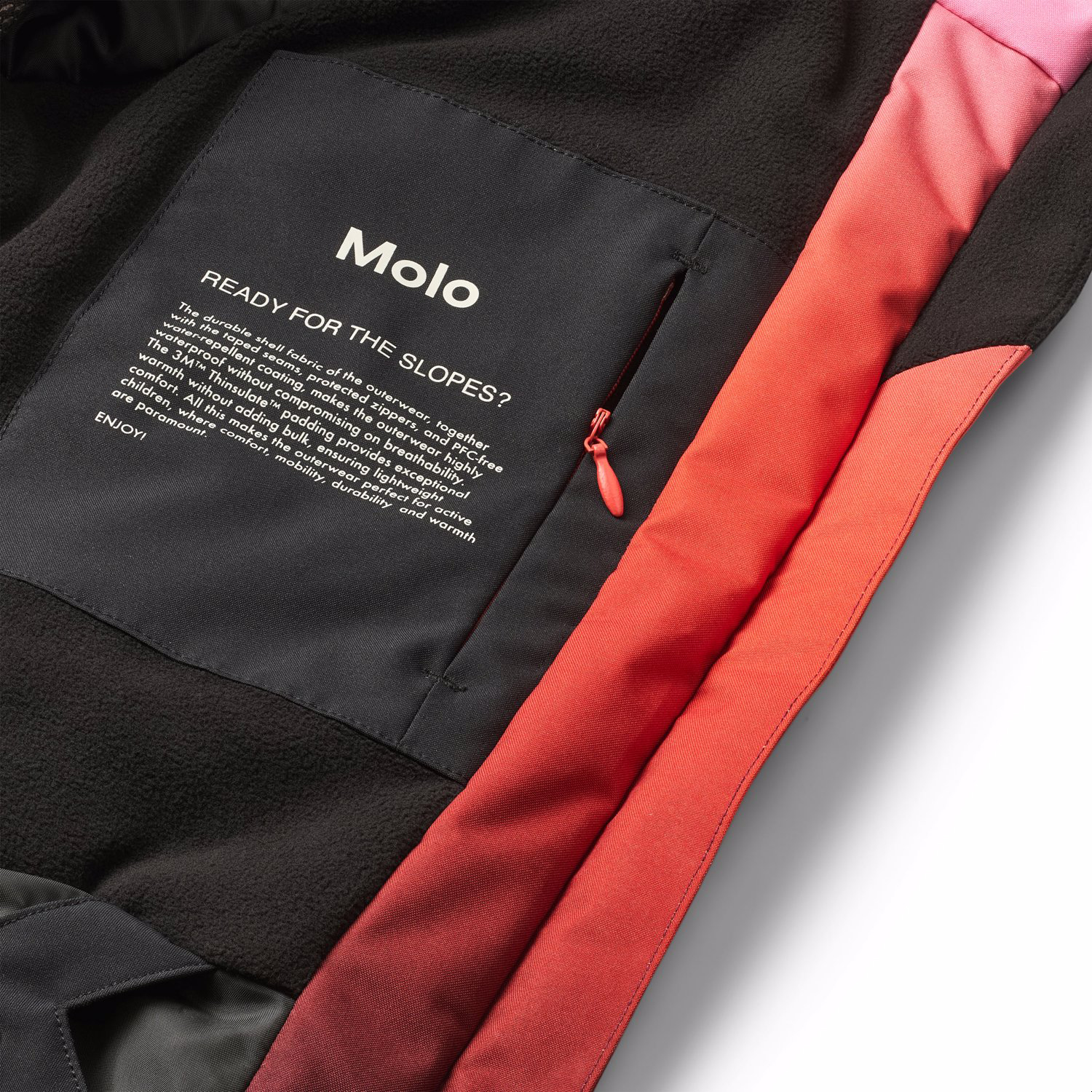 Pearson - Fiery Red - Wind and waterproof pink and red winter jacket ...