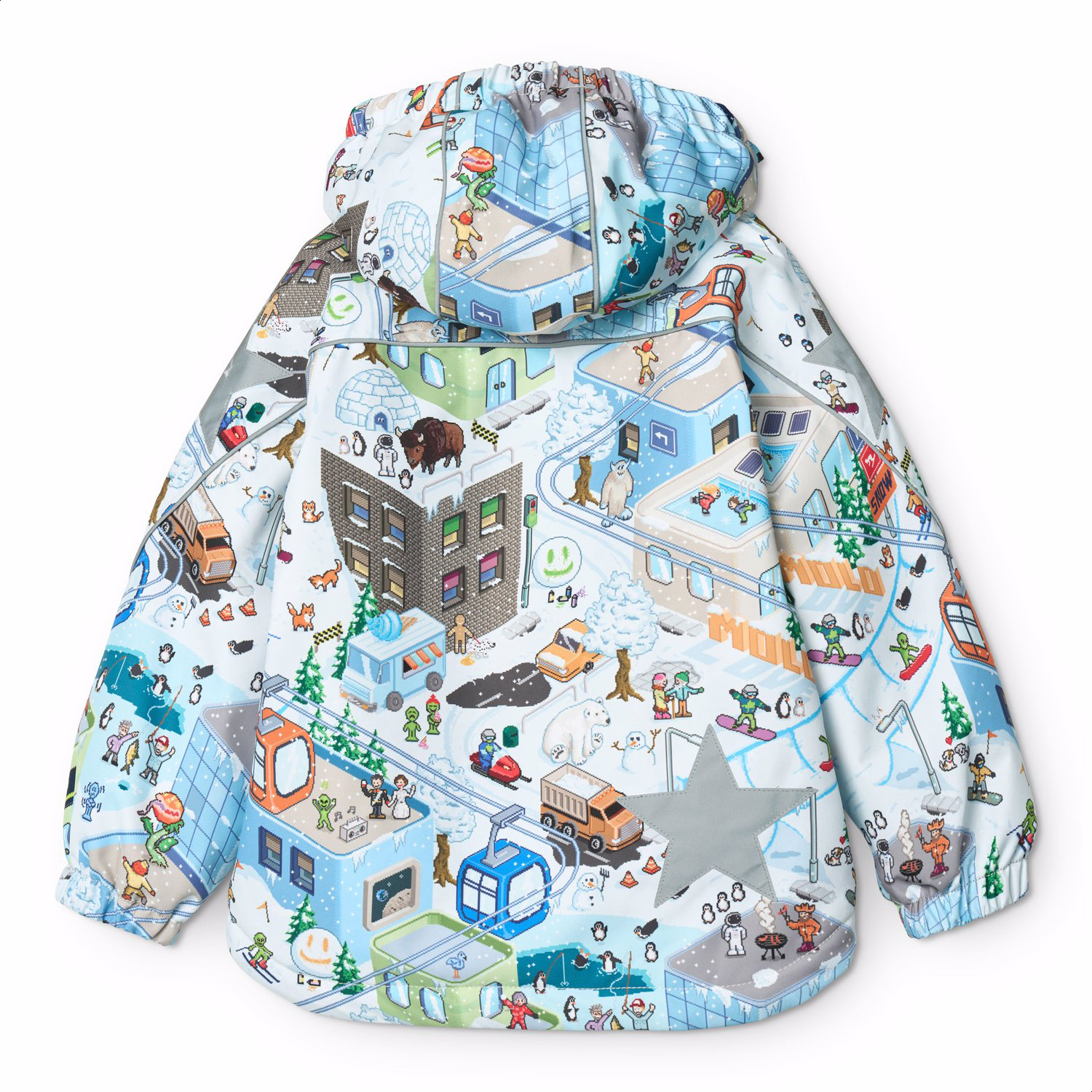 Hopla - Pixel Winter - Vind- og vandtæt vinterjakke til børn i ...