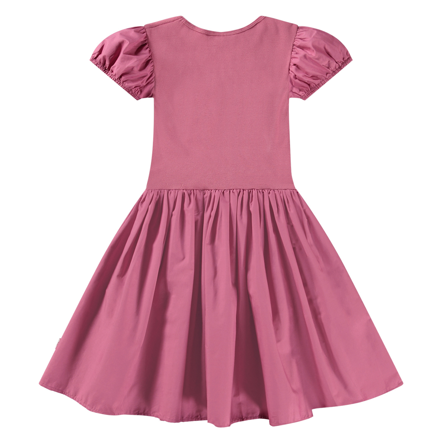 Cleopatra - Dark Rose - Kortærmet rosa kjole i økologisk bomuld med et ...