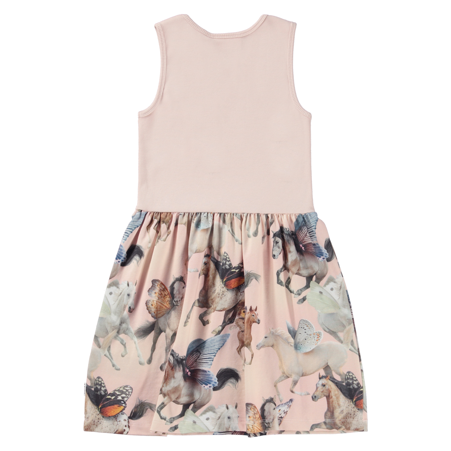 Colleen - Fairy Horses - Økologisk jersey kjole med pudderfarvet top og ...