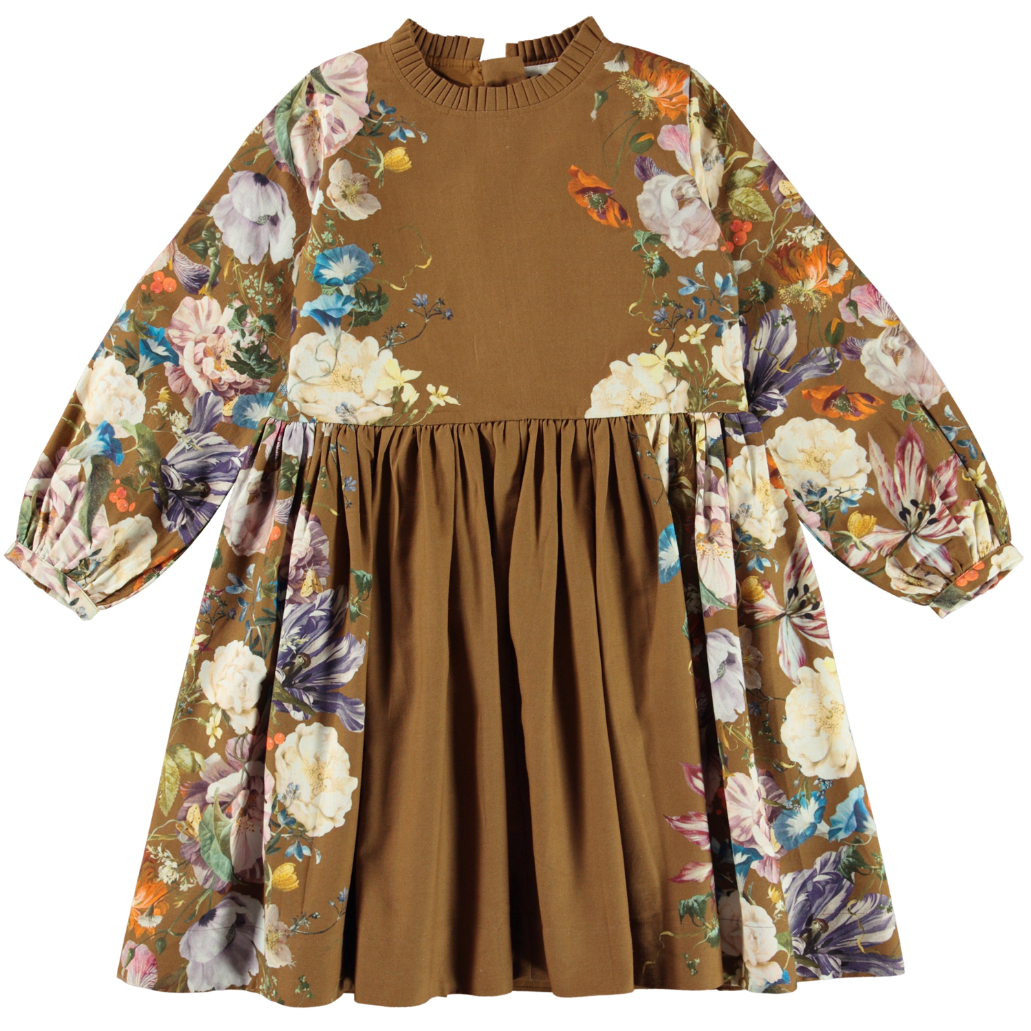 Como - Poetic Flora - Brun kjole med blomster print - Molo