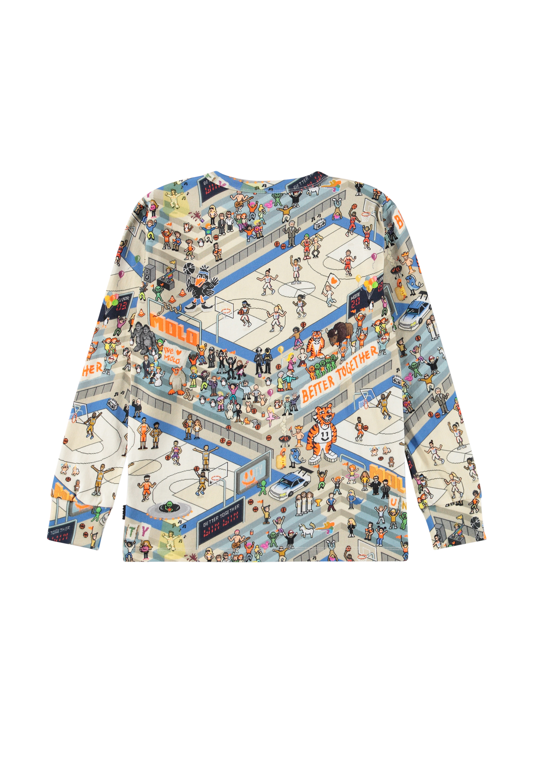 Rill - Pixel Basket - Långärmad topp för barn i ekologisk bomull - Molo