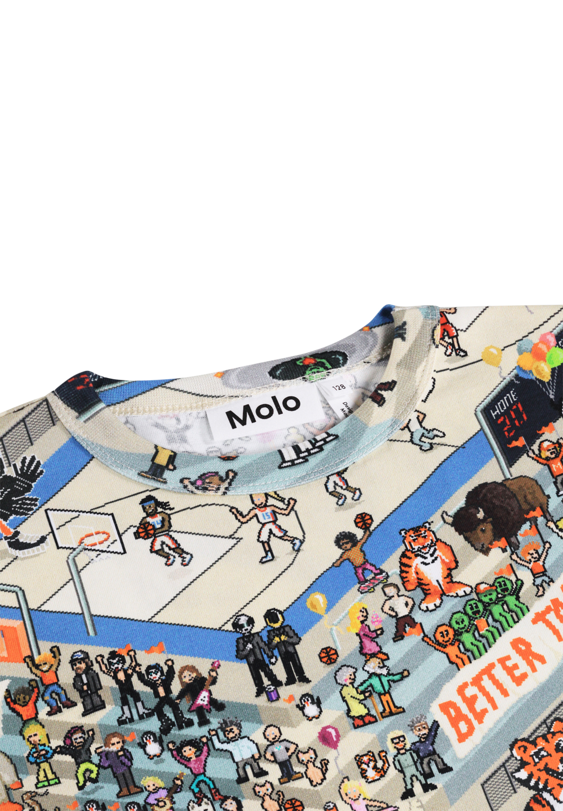 Rill - Pixel Basket - Långärmad topp för barn i ekologisk bomull - Molo