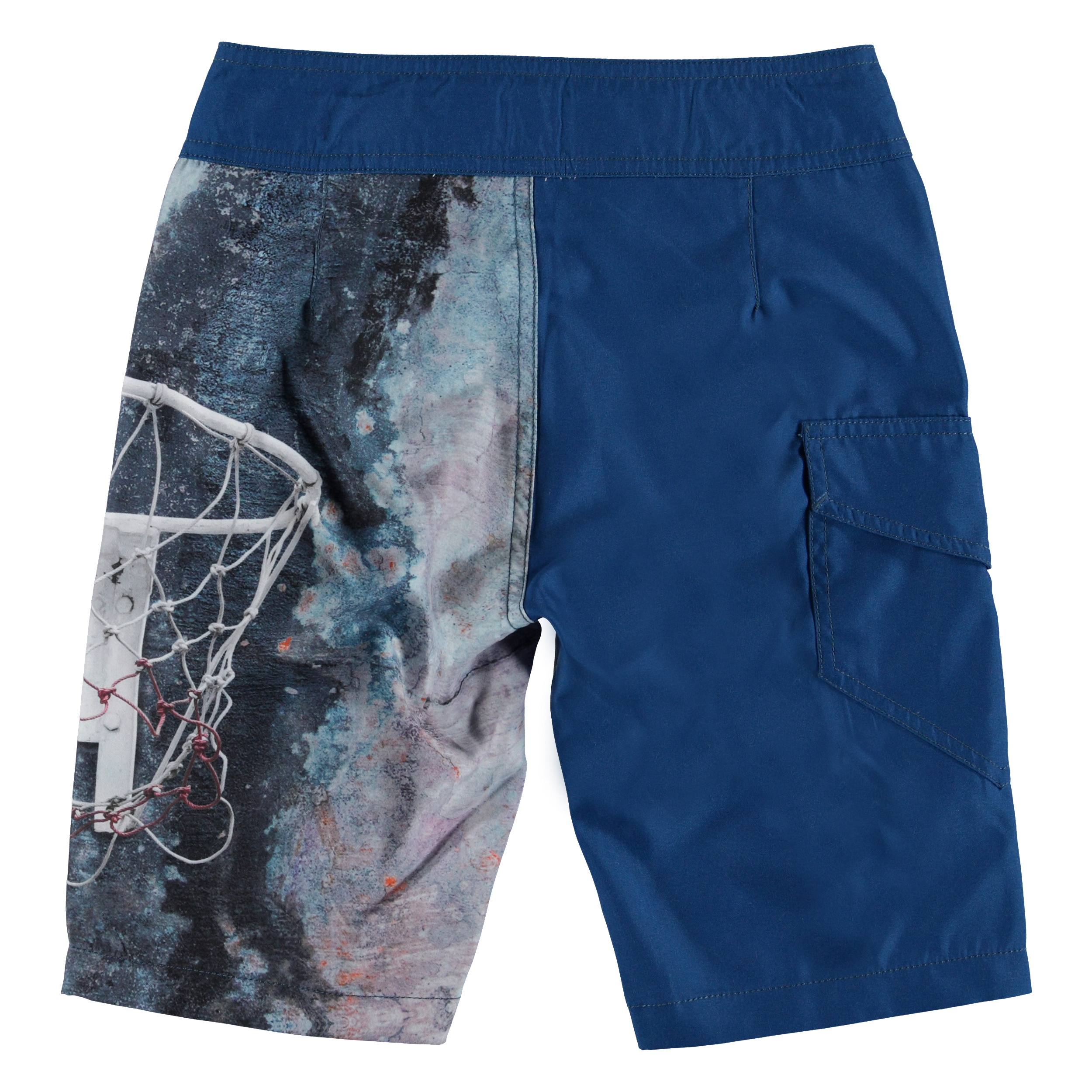 Nalvaro - Basket - Long UV swim trunks with basketball print - Molo