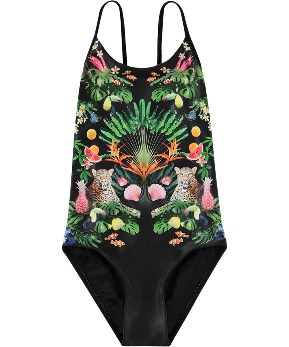 Nanna - Magic World - Black swimsuit for active children in recycled ...