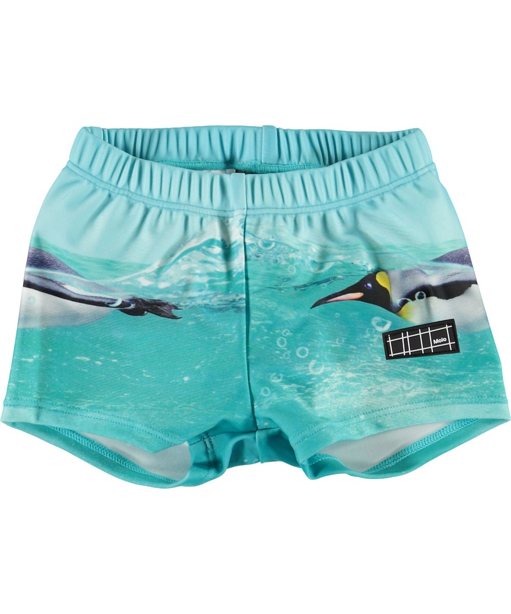 Nansen - The Penguin - Baby UV swim trunks with penguins - Molo