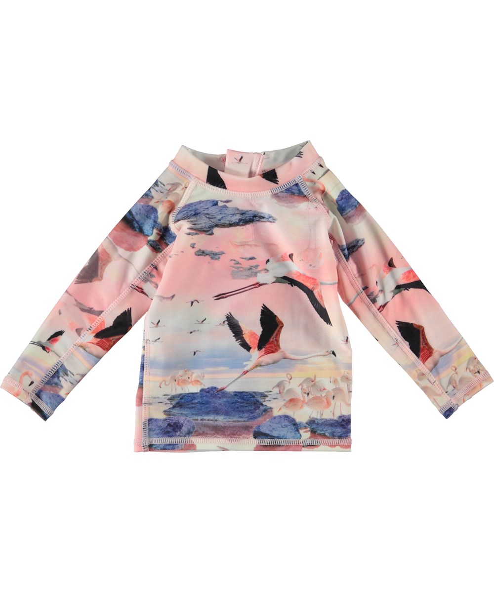 Nemo - Flamingo - Baby UV rash guard with flamingos. - Molo