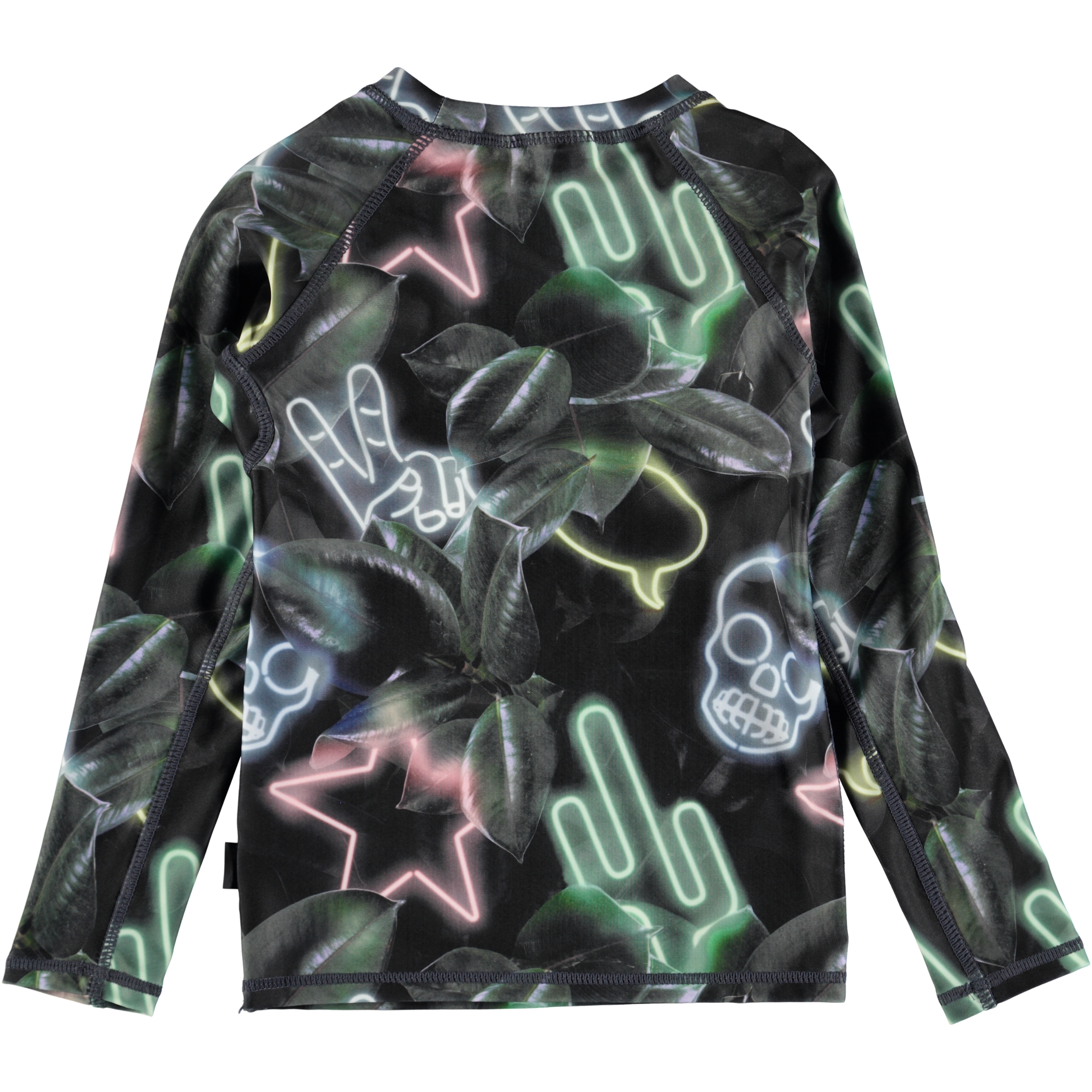 Neptune Long - Neon Signs - Long sleeve rash guard with digital neon ...