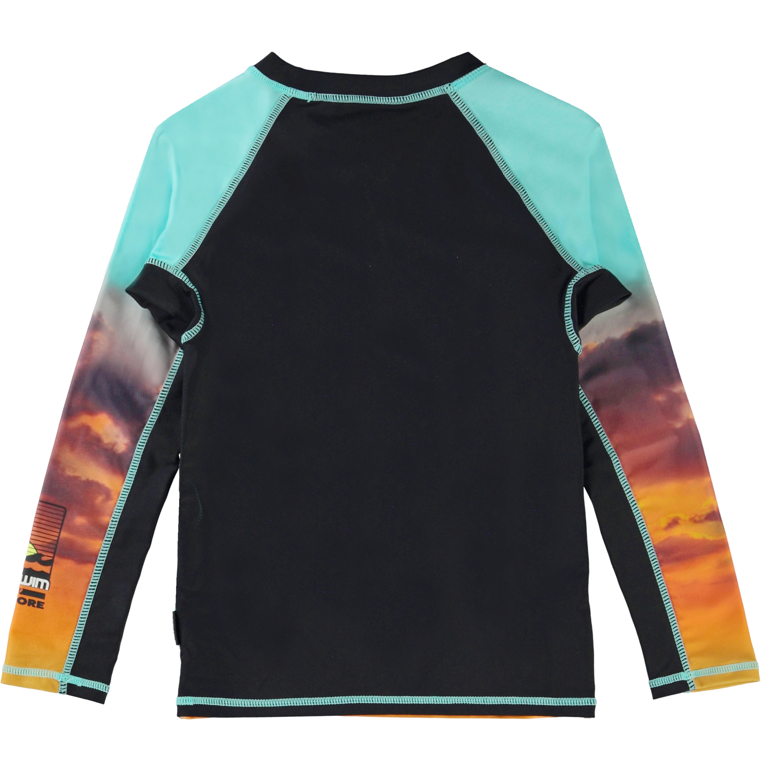 Neptune LS - Parachute - UV rash guard in turquoise with skydiver print ...