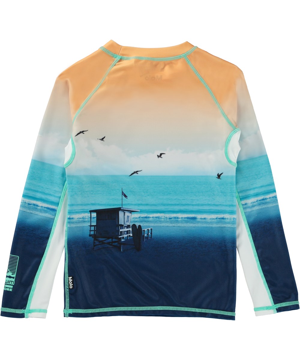 Neptune LS - Sunset Beach - Classic, long sleeve rash guard in print of ...