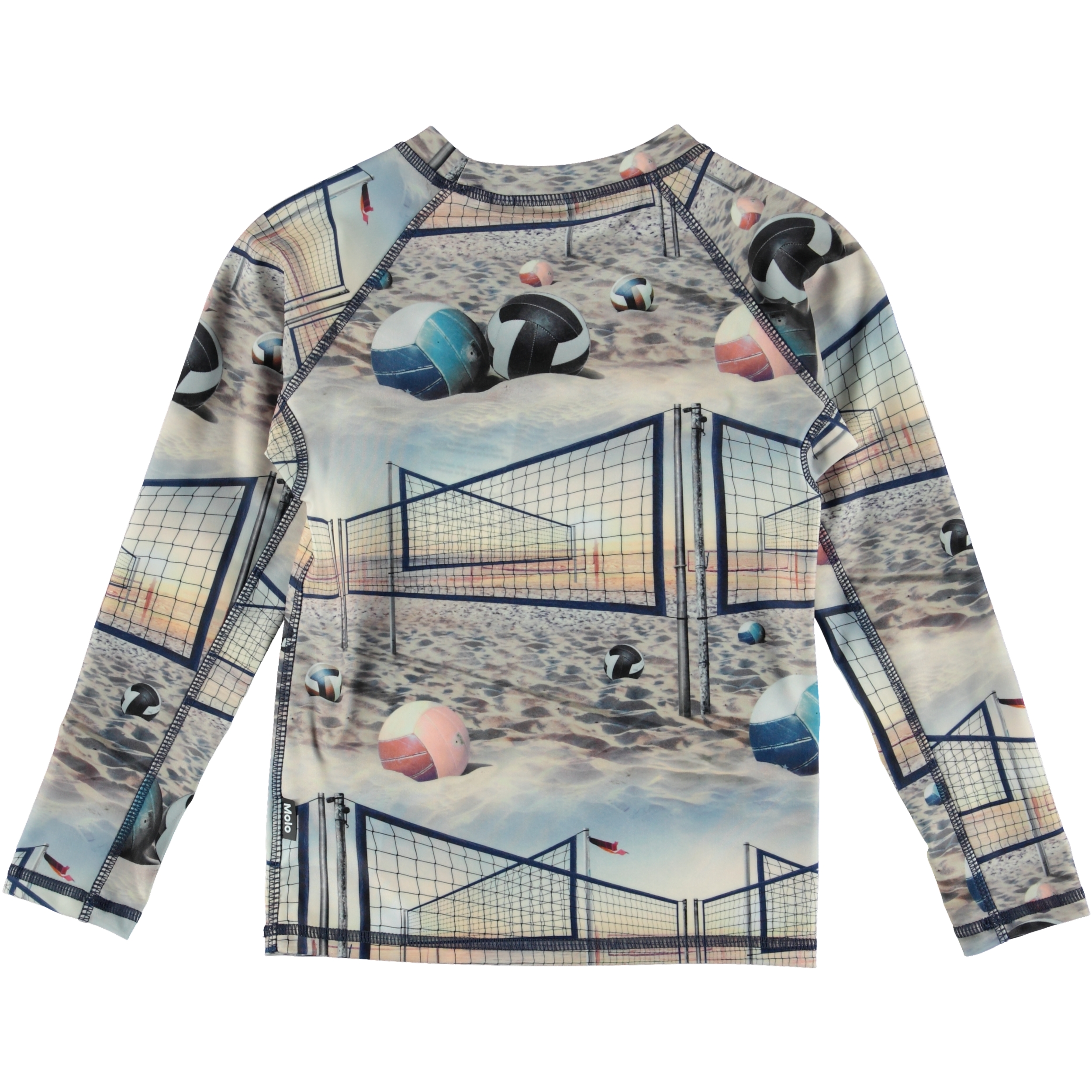 Neptune LS - Volleyball Sunset - UV rash guard with beach. - Molo