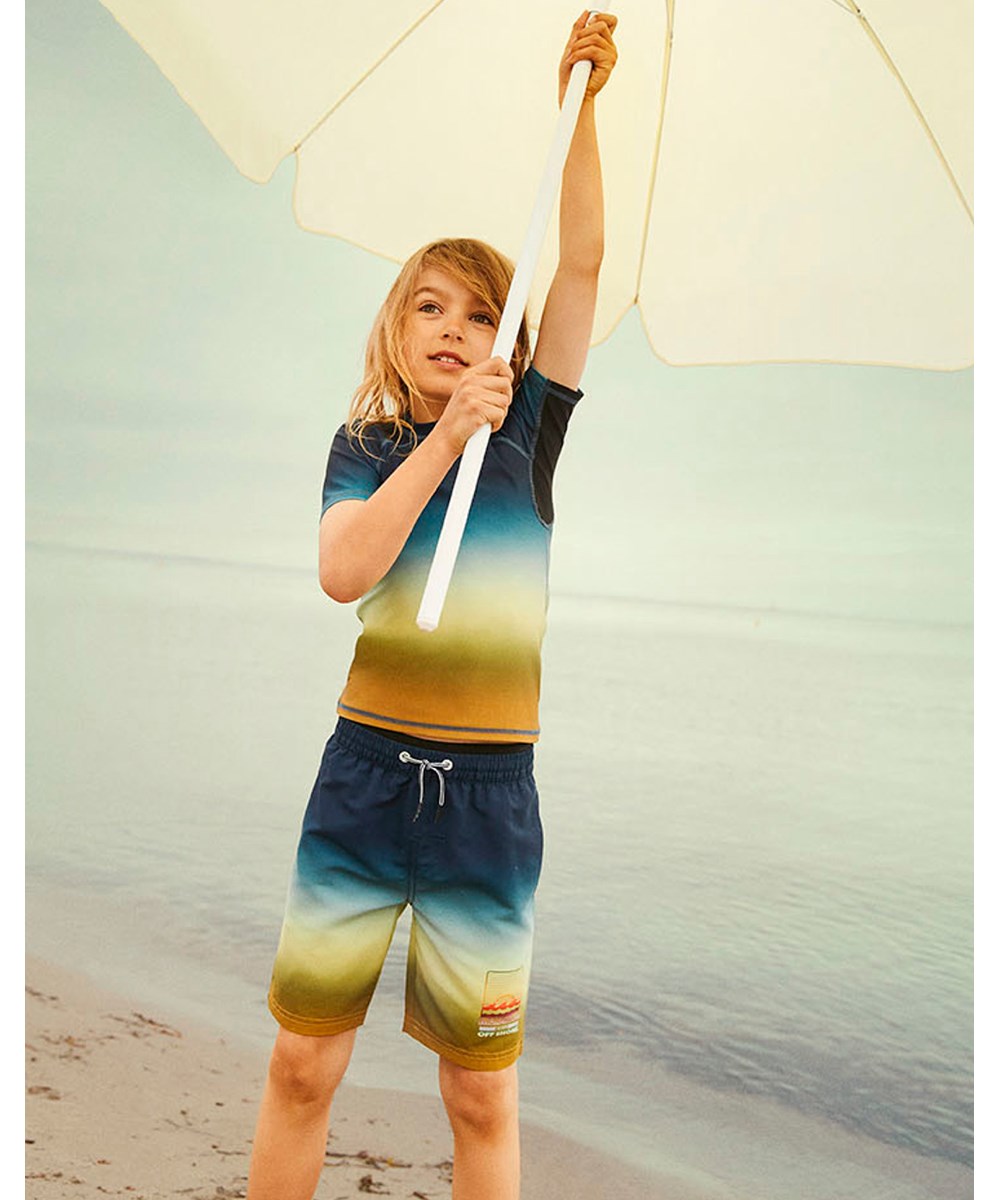 Neptune - Faded - UV rash guard in blue and orange - Molo