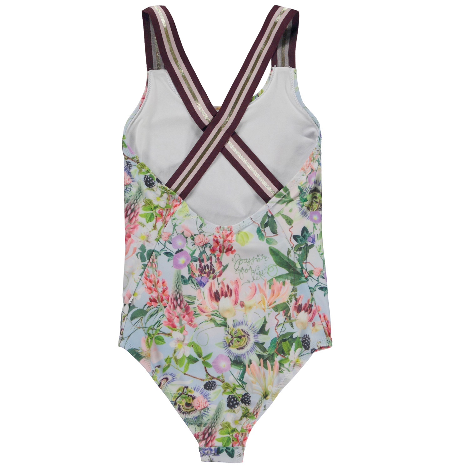 Neve - Passion For Life - Classic swimsuit in light blue with a floral ...