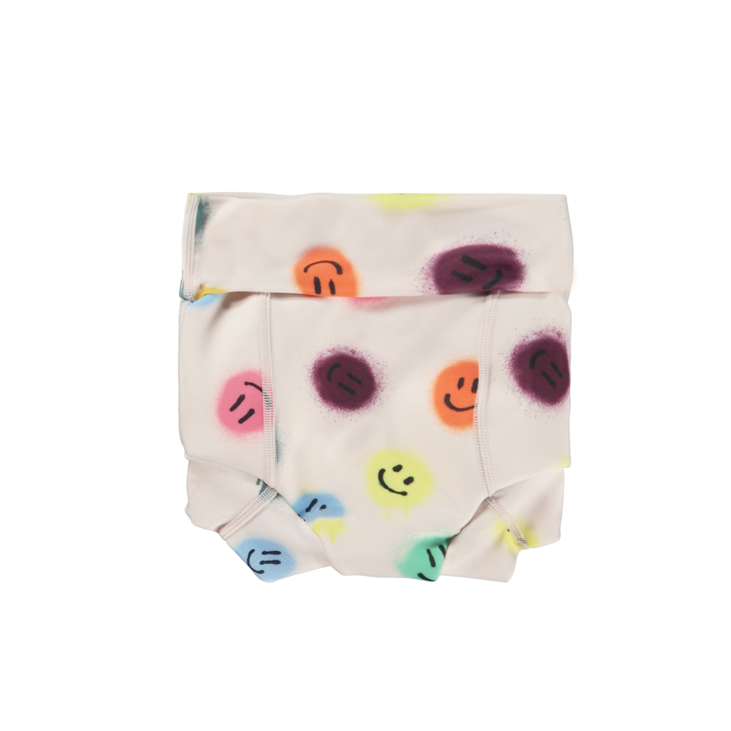 Nick - Happy Dots - Rose swim nappy with smiley face print - Molo