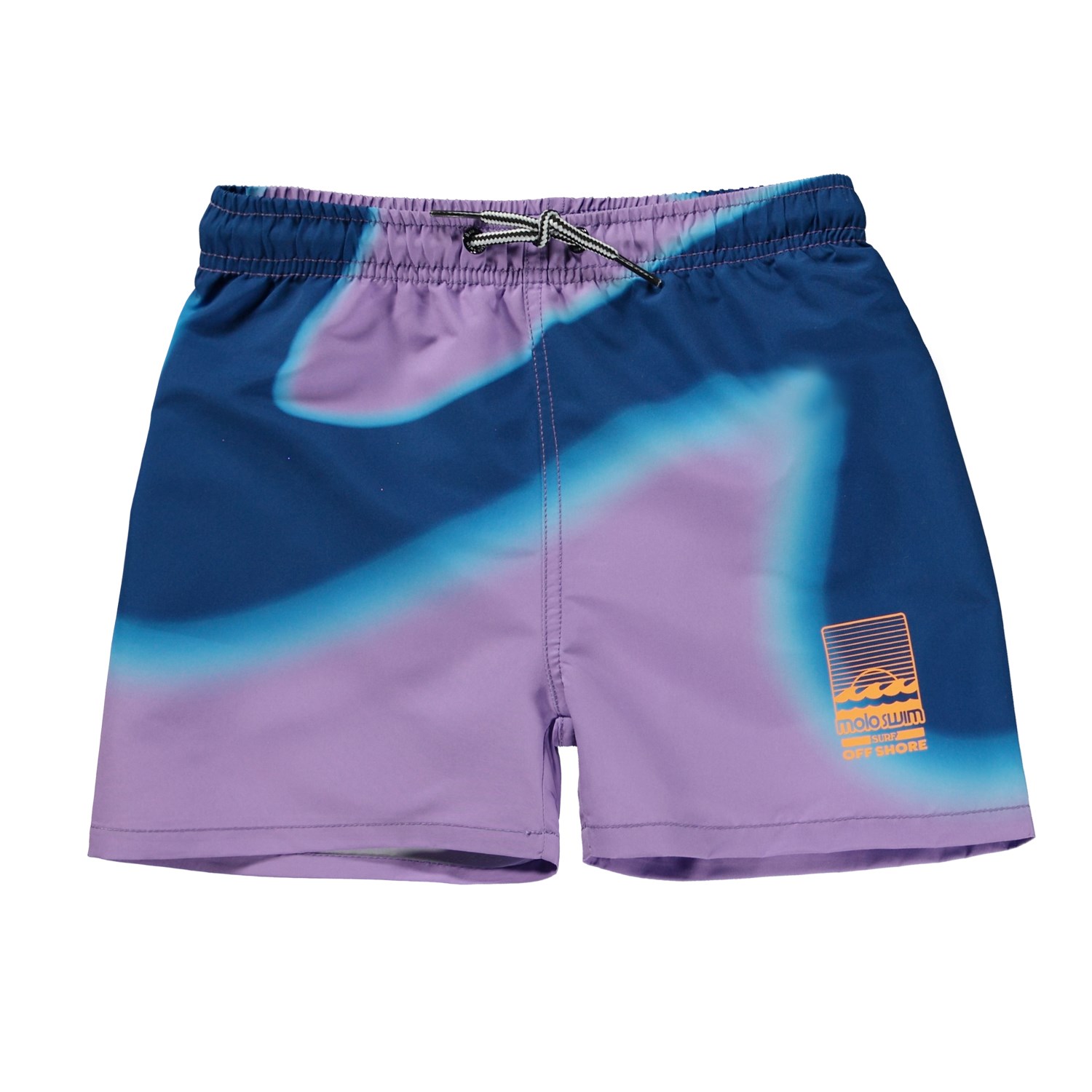Niko - Blue Wave - Purple swim shorts with short legs and placement ...