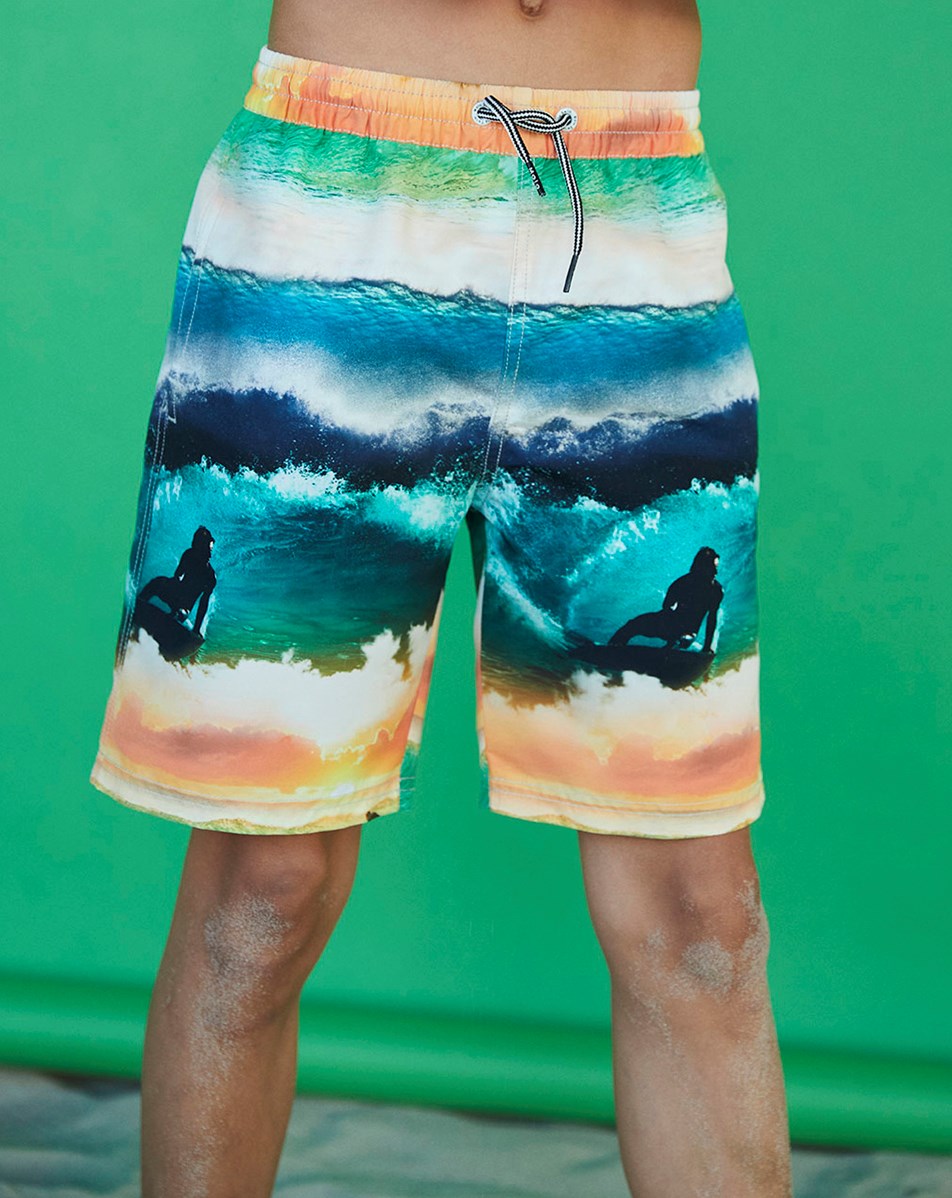 Nilson - Glowing Surf - Swim shorts with a print of waves and surfers ...