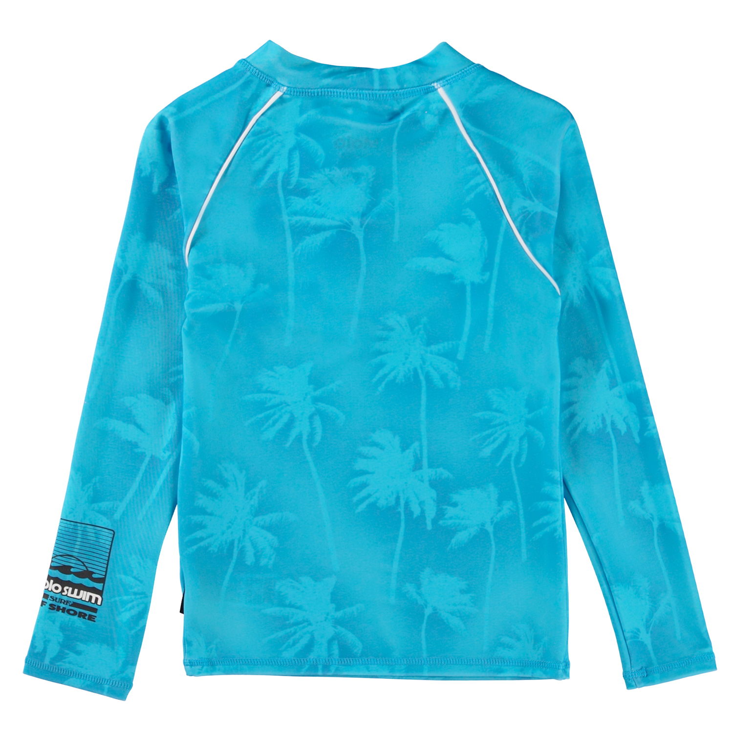 Noble - Spray Palms - Rash guard in turquoise with palm tree print - Molo