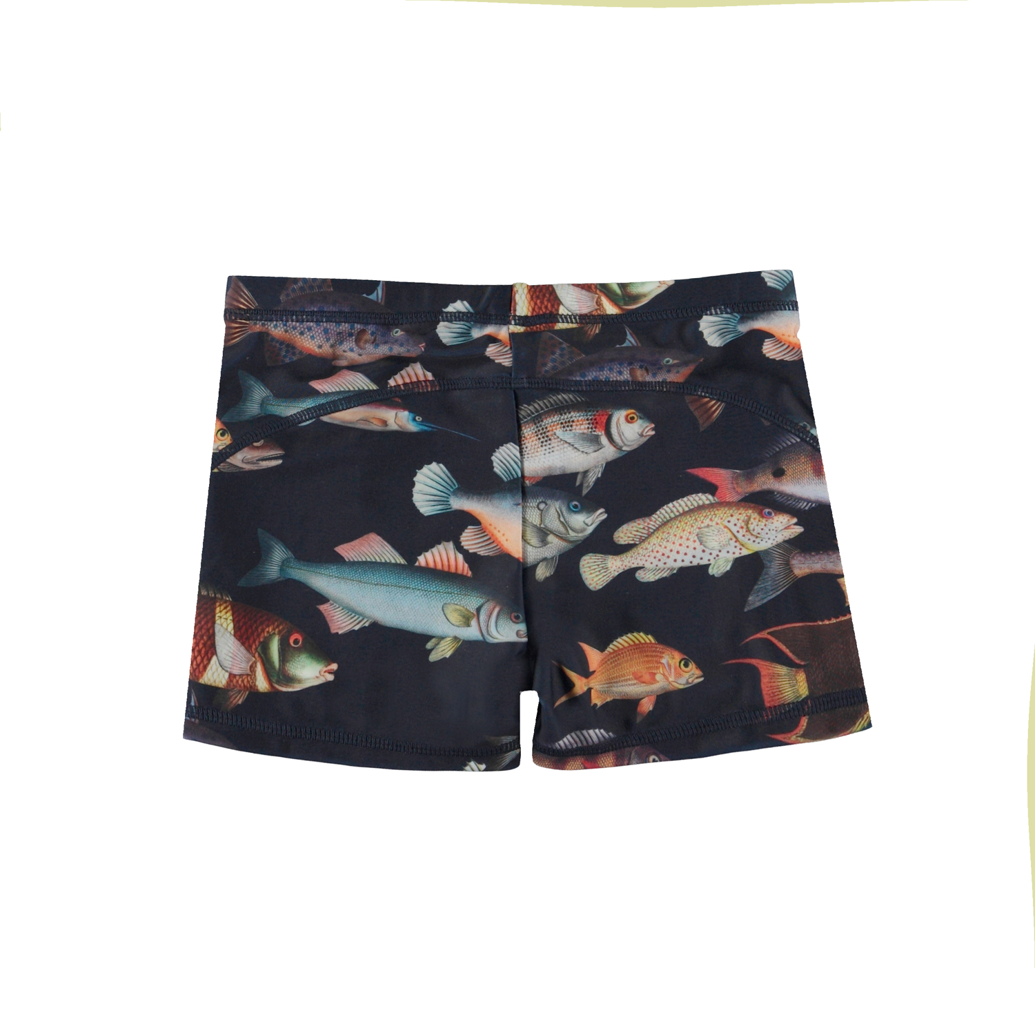 Norton - Art Of Fish - Short swim shorts in dark blue with fish print ...