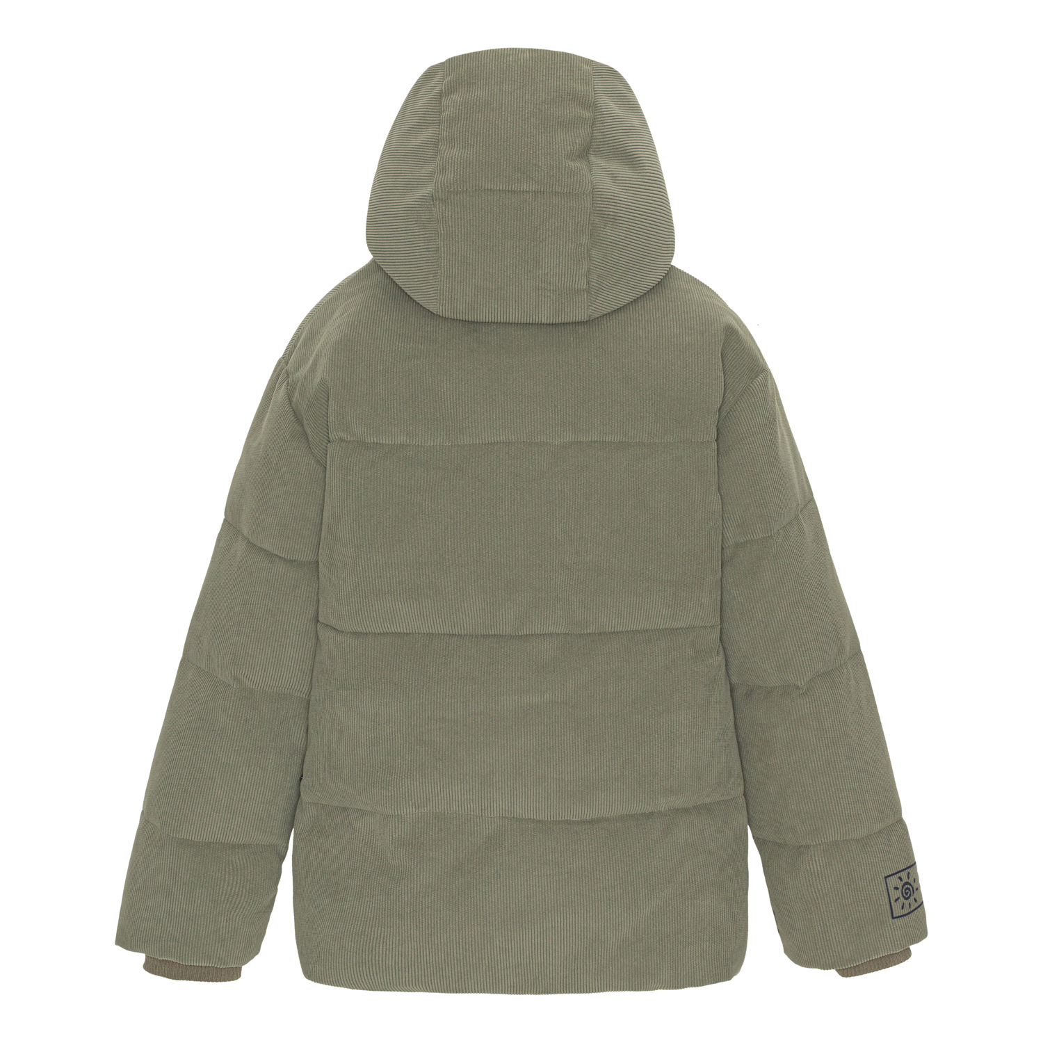 Hilo - Corduroy Green - Återvunnen varm och mjuk dunjacka i grön ...